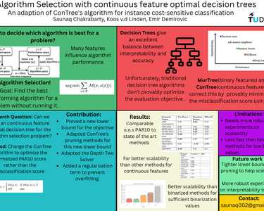 Algorithm Selection with Continuous Feature Optimal Decision Trees